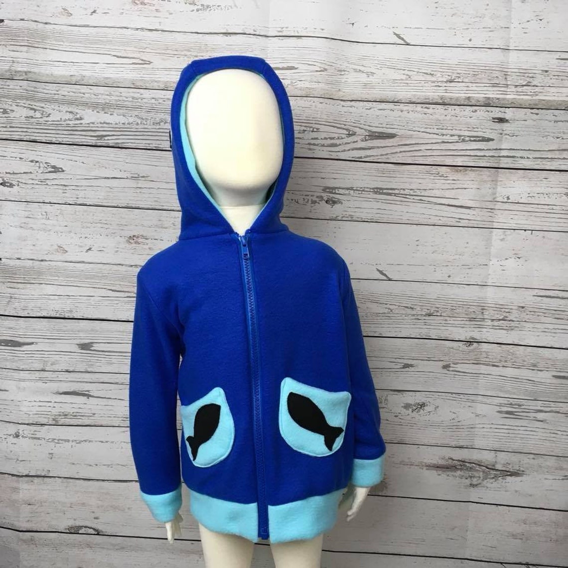 2T-3T Whale Fleece Toddler Sweatshirt Hooded Whale - Etsy