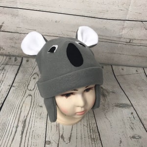 Fleece Koala Hat, Animal Earflap Hat - Etsy