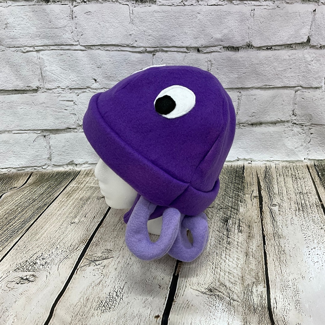 Custom Colors Adult and Kids Fleece Octopus Hat, Octopus Lover Gift ...
