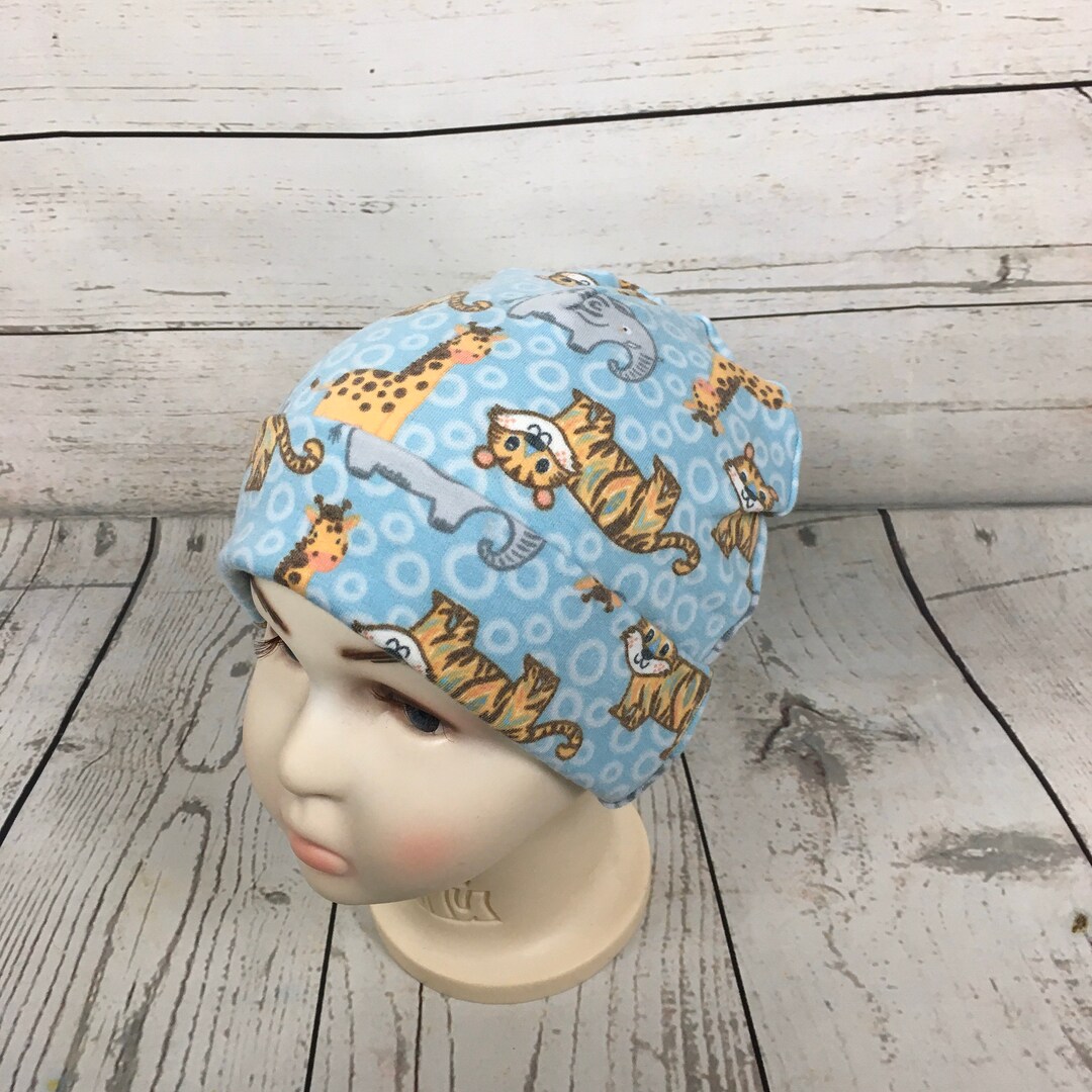 Safari Animal Beanie, Animal Themed Kids Beanie, Soft Baby Beanie ...