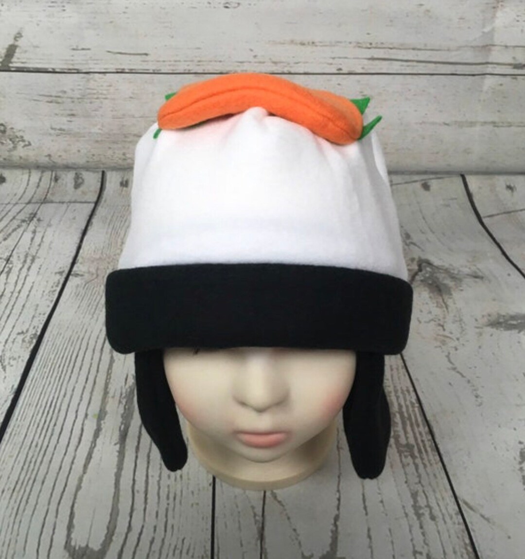 Adult and Kids Sushi Fleece Hat, Sushi Lover Gift, Unique Winter Fleece ...