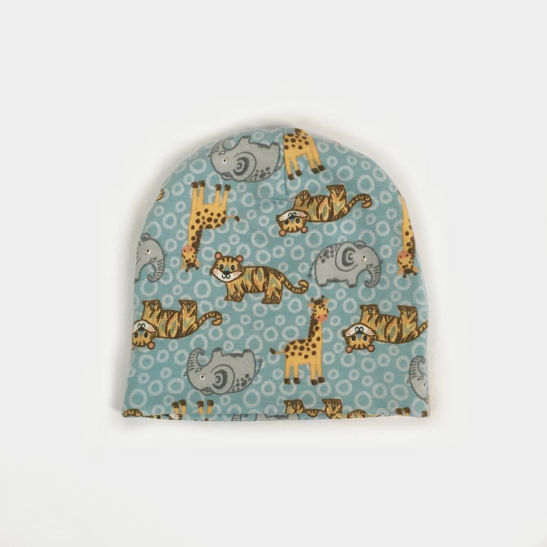 Safari Animal Beanie, Animal Themed Kids Beanie, Soft Baby Beanie ...