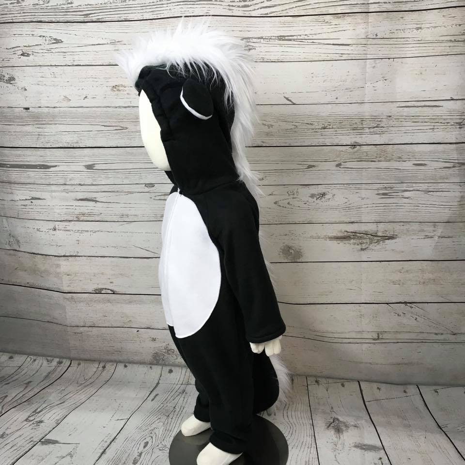 Skunk Fleece Baby Costume, Skunk Baby Outfit, Skunk Halloween Costume ...