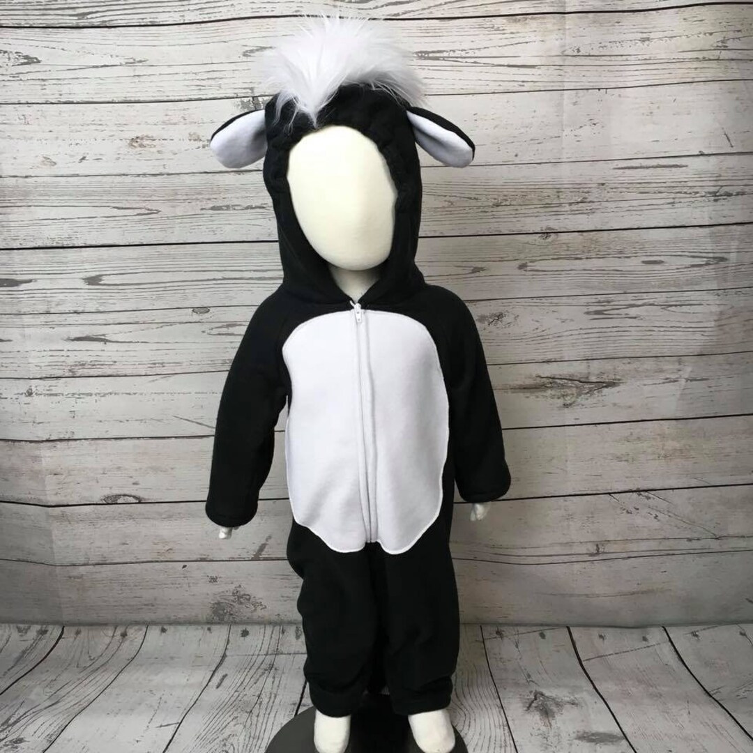 Skunk Fleece Baby Costume, Skunk Baby Outfit, Skunk Halloween Costume ...