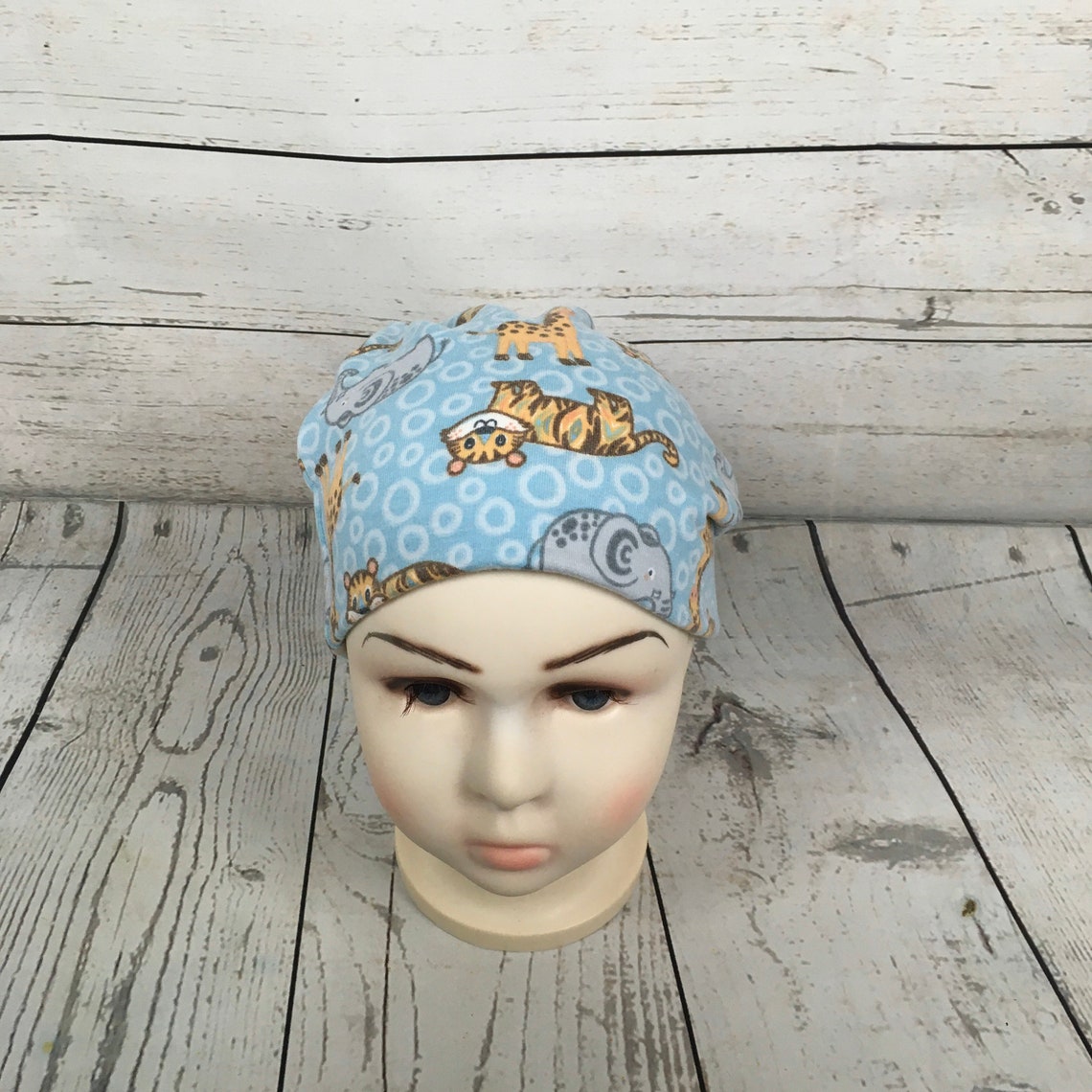 Safari Animal Beanie, Animal Themed Kids Beanie, Soft Baby Beanie ...