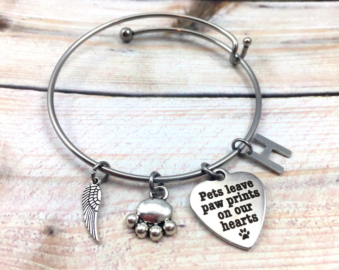 Pet Grief a Bracelet, Pet Bereavement Bracelet, Pet Memorial Bangle ...