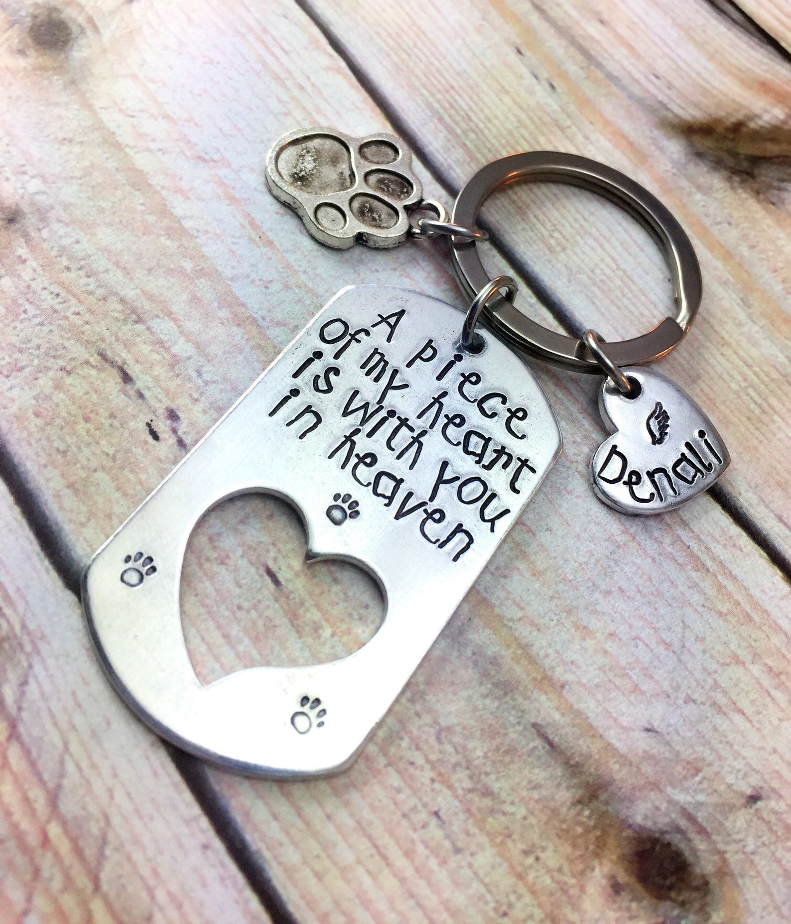 Personalized Pet Loss Keychain Dog Memorial Keychain Cat | Etsy