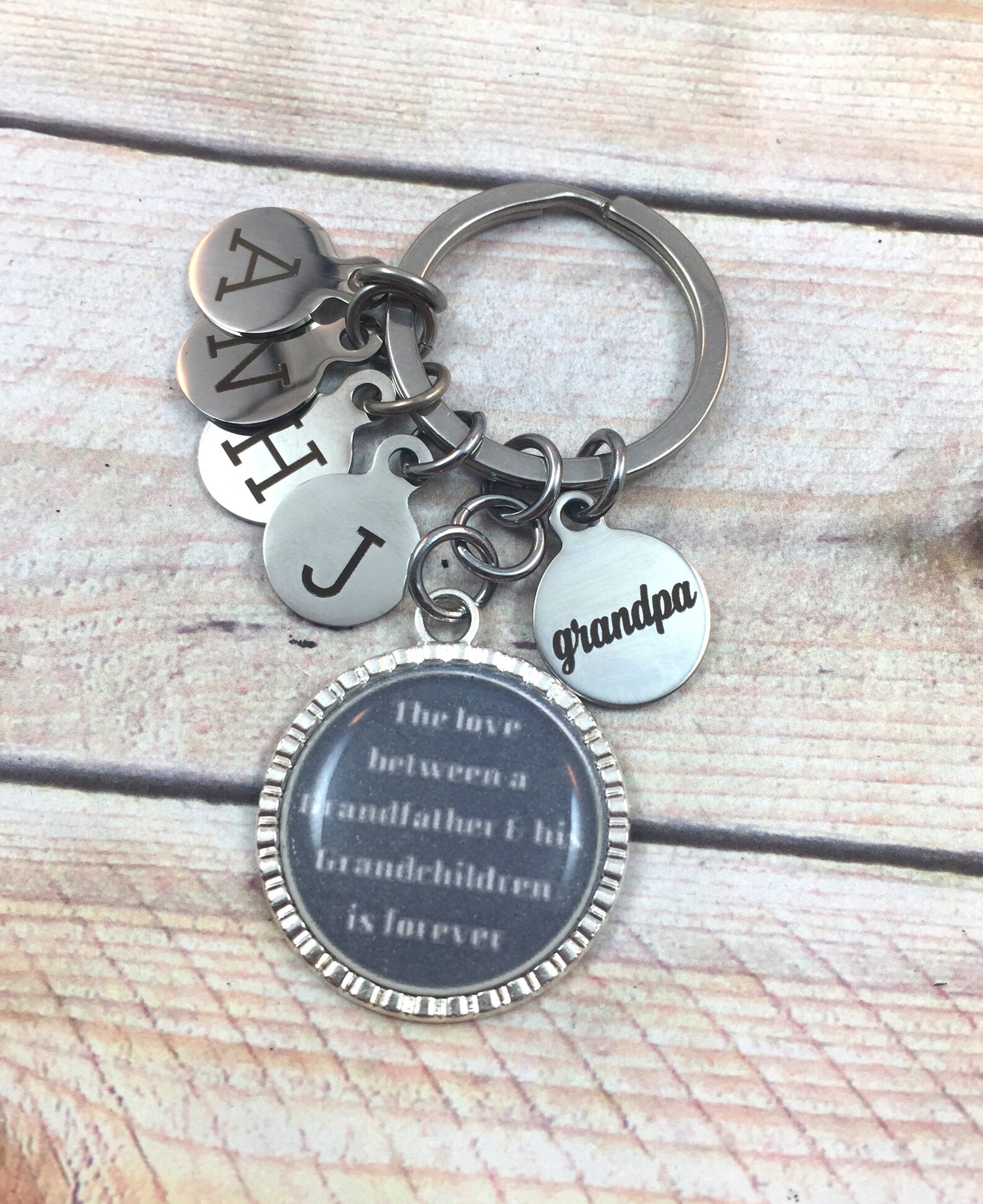 Grandpa Father's Day Gift, Grandpa Keychain, Gift From Grandkids, Gift ...