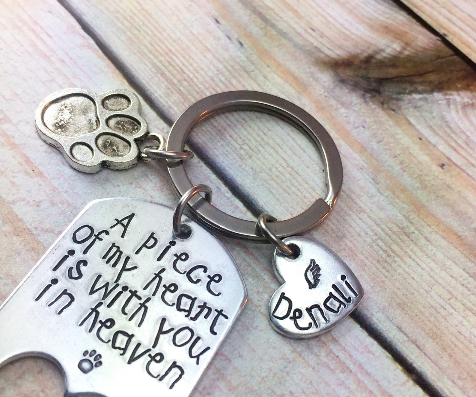 Personalized Pet Loss Keychain Dog Memorial Keychain Cat | Etsy