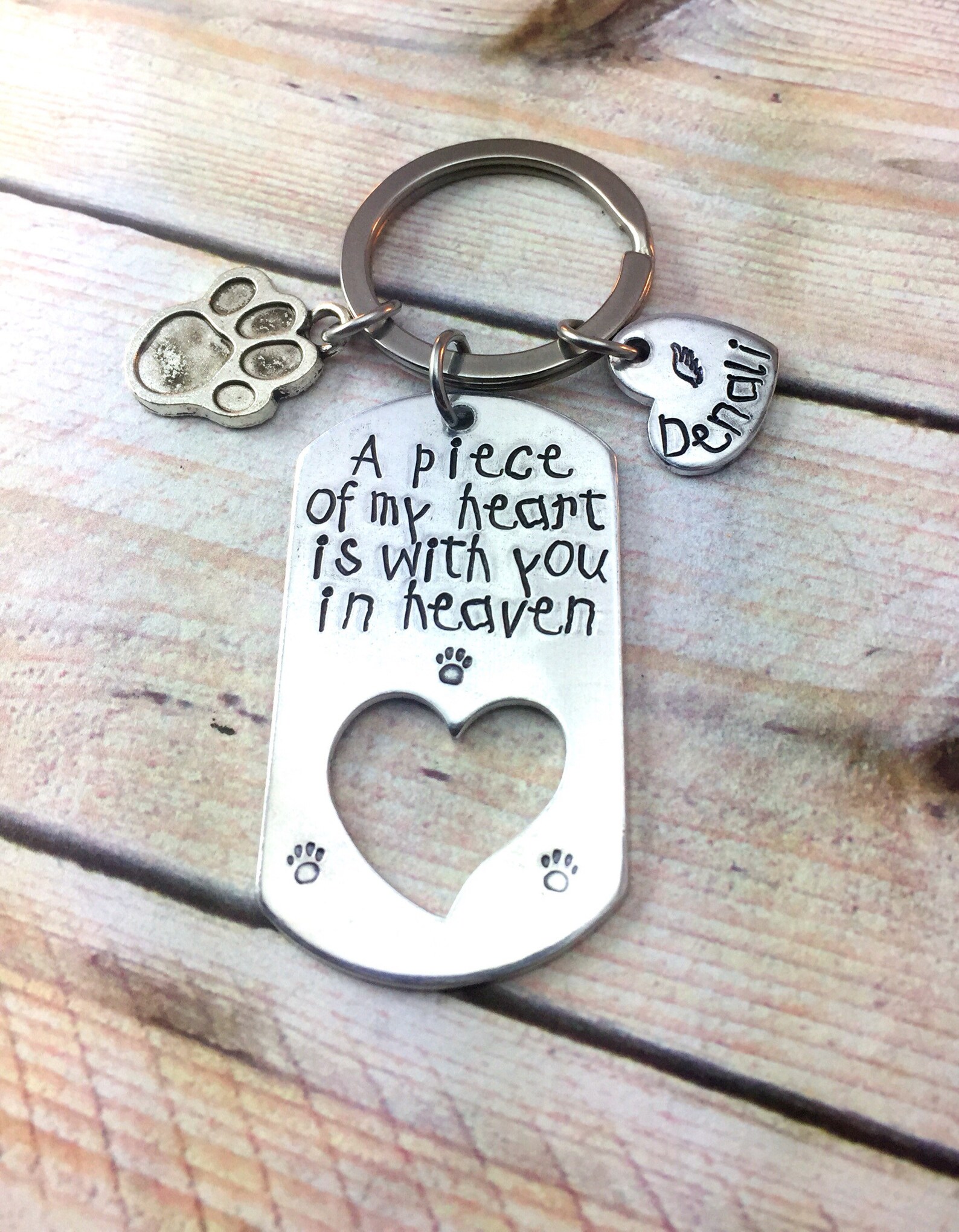 Personalized Pet Loss Keychain Dog Memorial Keychain Cat | Etsy