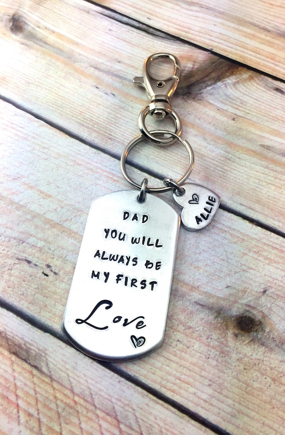 Personalized Father Keychain Father Gift Gift From Daughter | Etsy