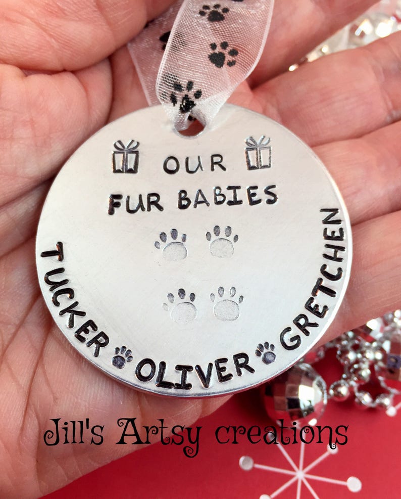 Pet Christmas Ornament, Our Fur Baby Ornament, Paw Print Ornament ...