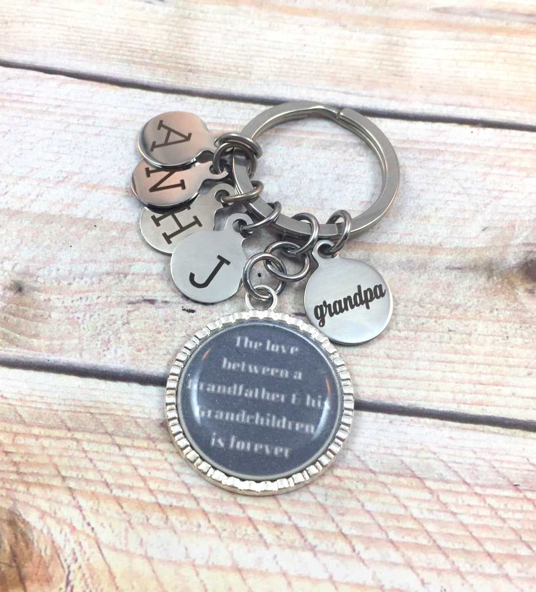 Grandpa Father's Day Gift, Grandpa Keychain, Gift From Grandkids, Gift ...