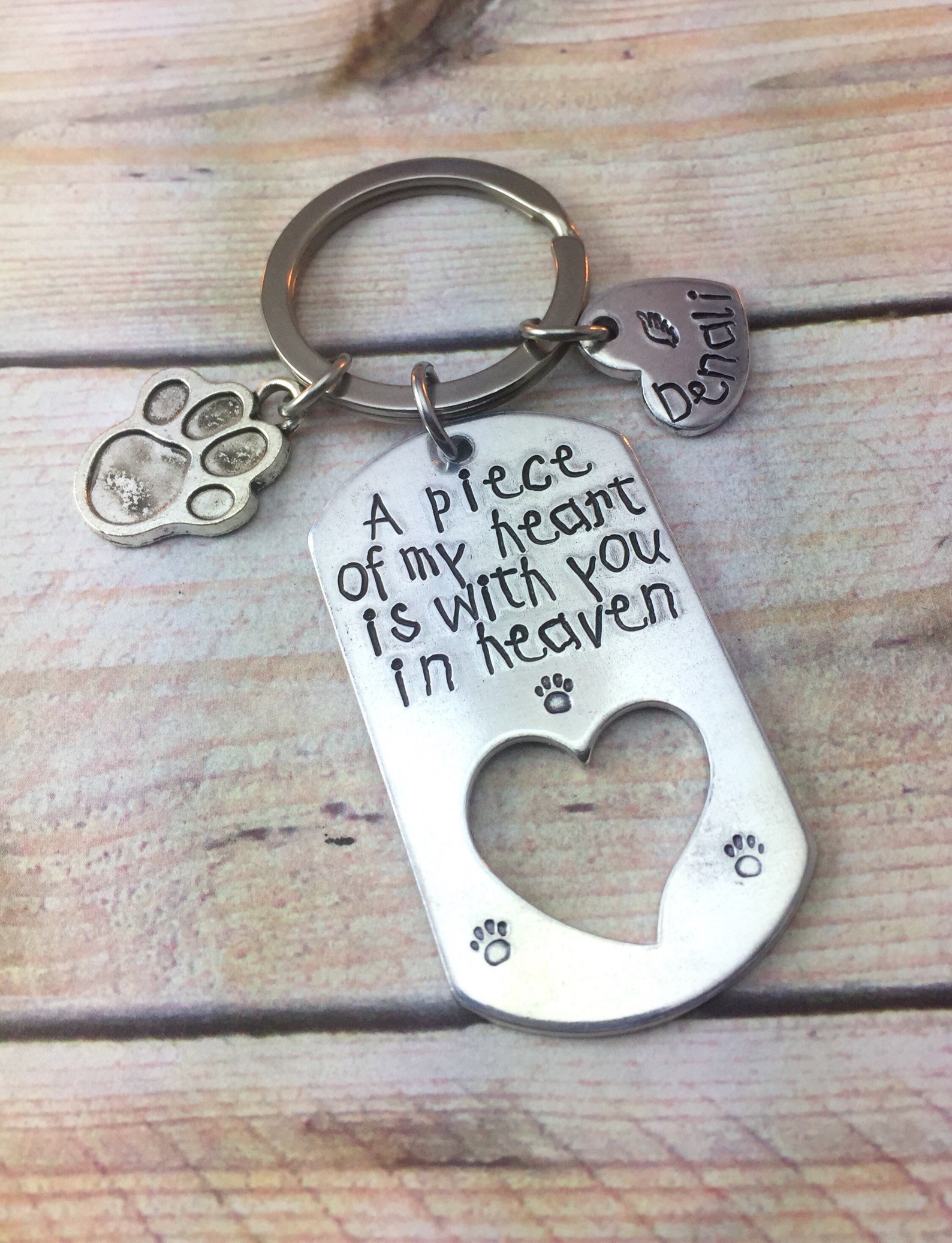 Personalized Pet Loss Keychain Dog Memorial Keychain Cat | Etsy