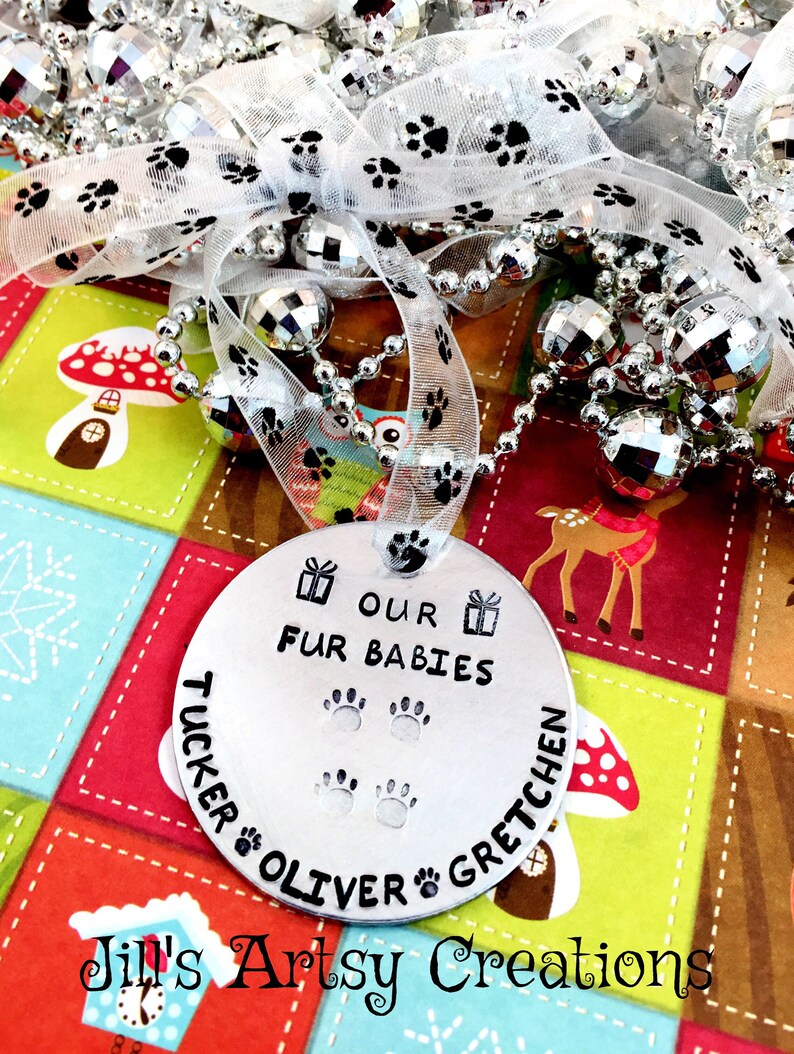 Pet Christmas Ornament, Our Fur Baby Ornament, Paw Print Ornament ...