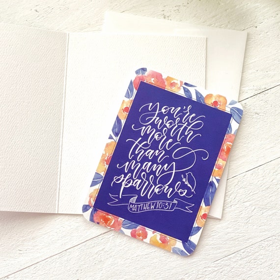 Comfort Cards Worth More Than Many Sparrows Flat Card Set - Etsy