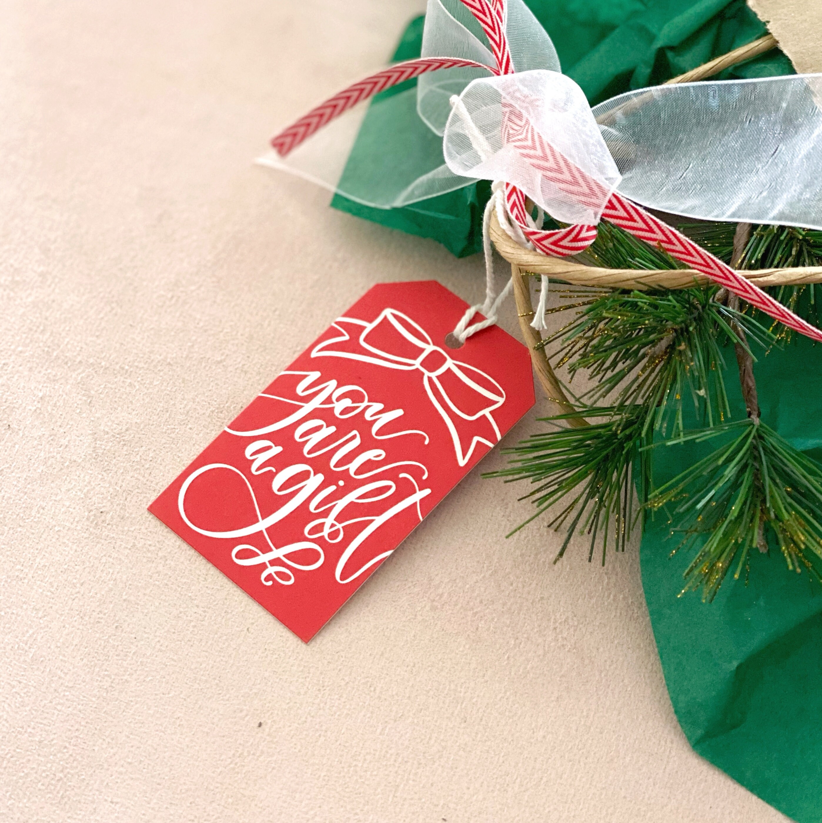 You Are a Gift Mini Gift Tags, Hanging Gift Tag, Christmas Gift Labels ...