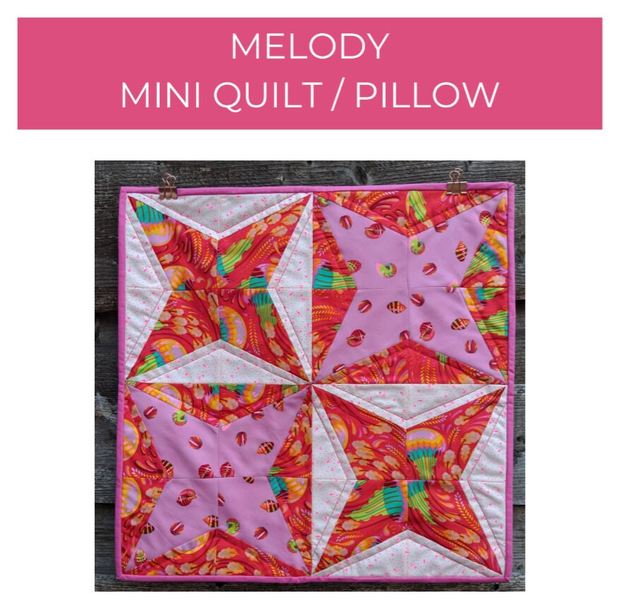 Melody Mini Quilt / Pillow - PDF Pattern / Instant Download - Etsy