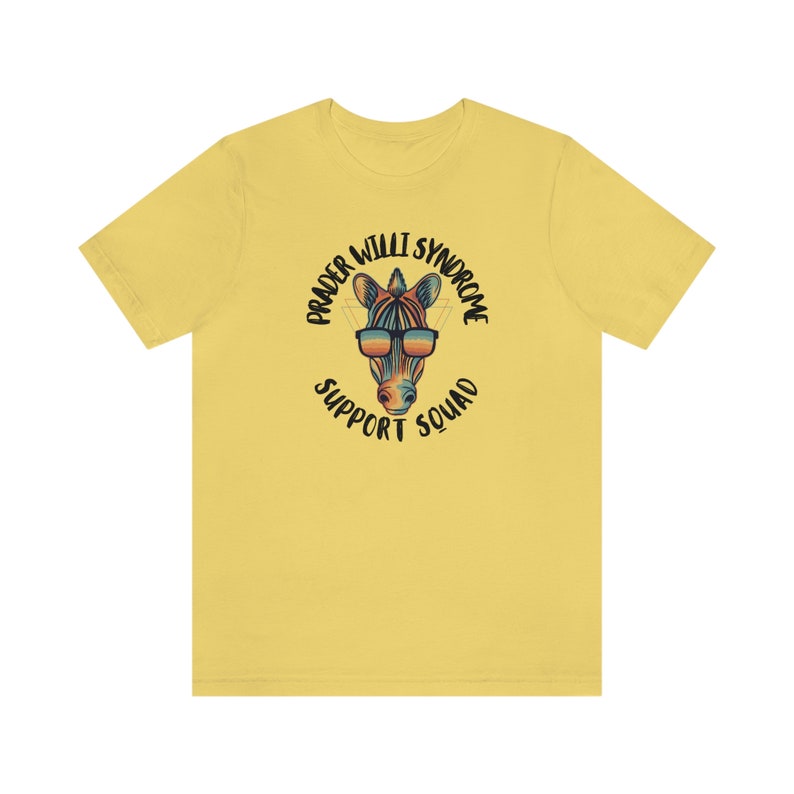 Retro Prader Willi Zebra Support Squad Short Sleeve Shirt, Prader Willi ...