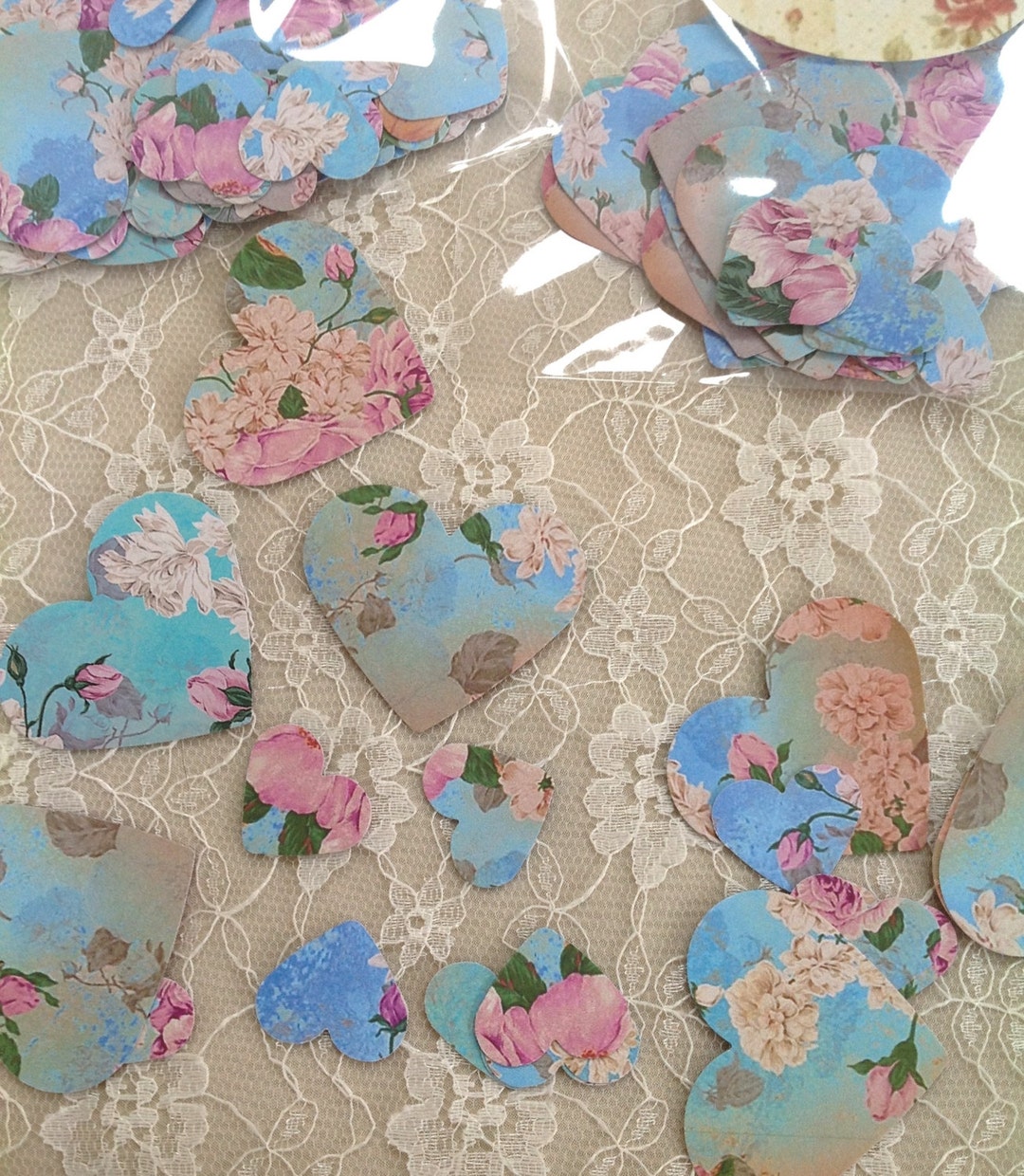 Vintage Style Old Rose Table Confetti - Etsy