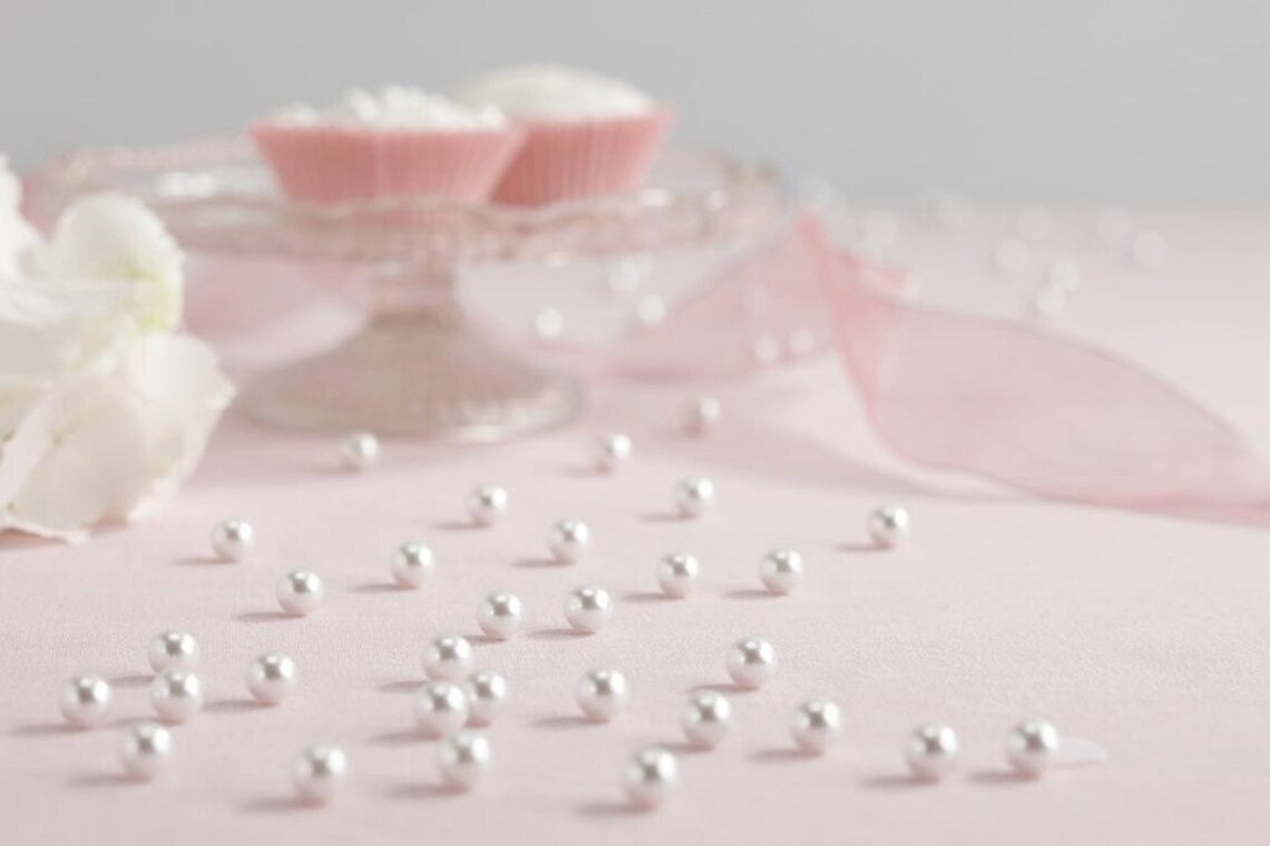 Scatter Table Pearls in Pink Ivory White Pale Blue - Etsy