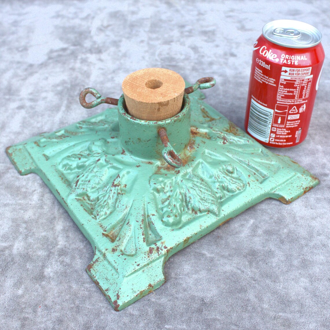 Antique German Christmas Tree Stand Base Foot Cast Iron Collectors Item ...