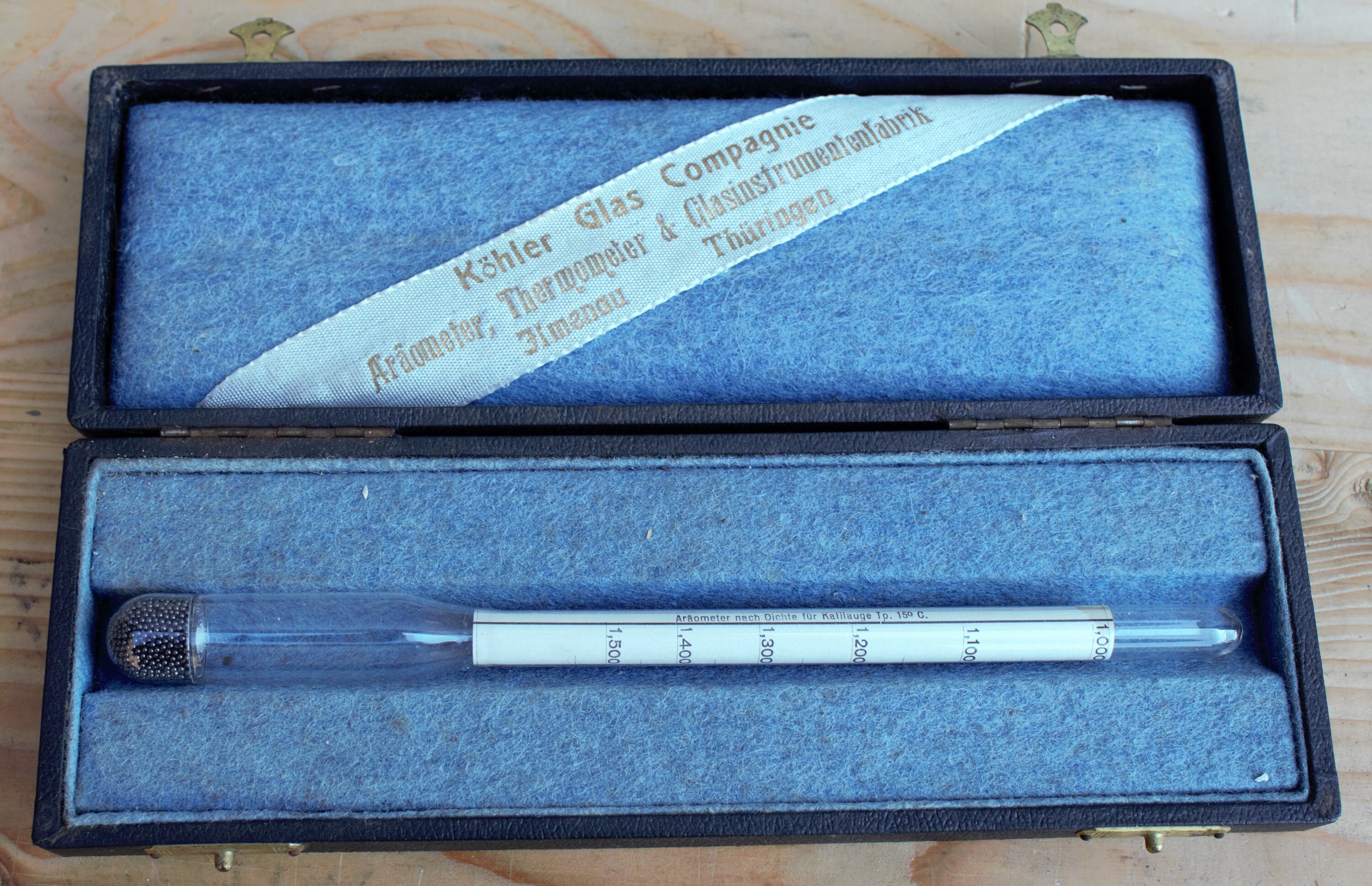 Aerometer Thermometer Antique Kogler Glass Compagnie Thuringen ...
