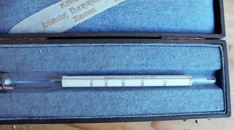 Aerometer Thermometer Antique Kogler Glass Compagnie Thuringen ...