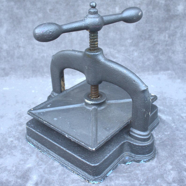Antique Cast Iron Bookbinding Press From the 19th C French Design Home ...