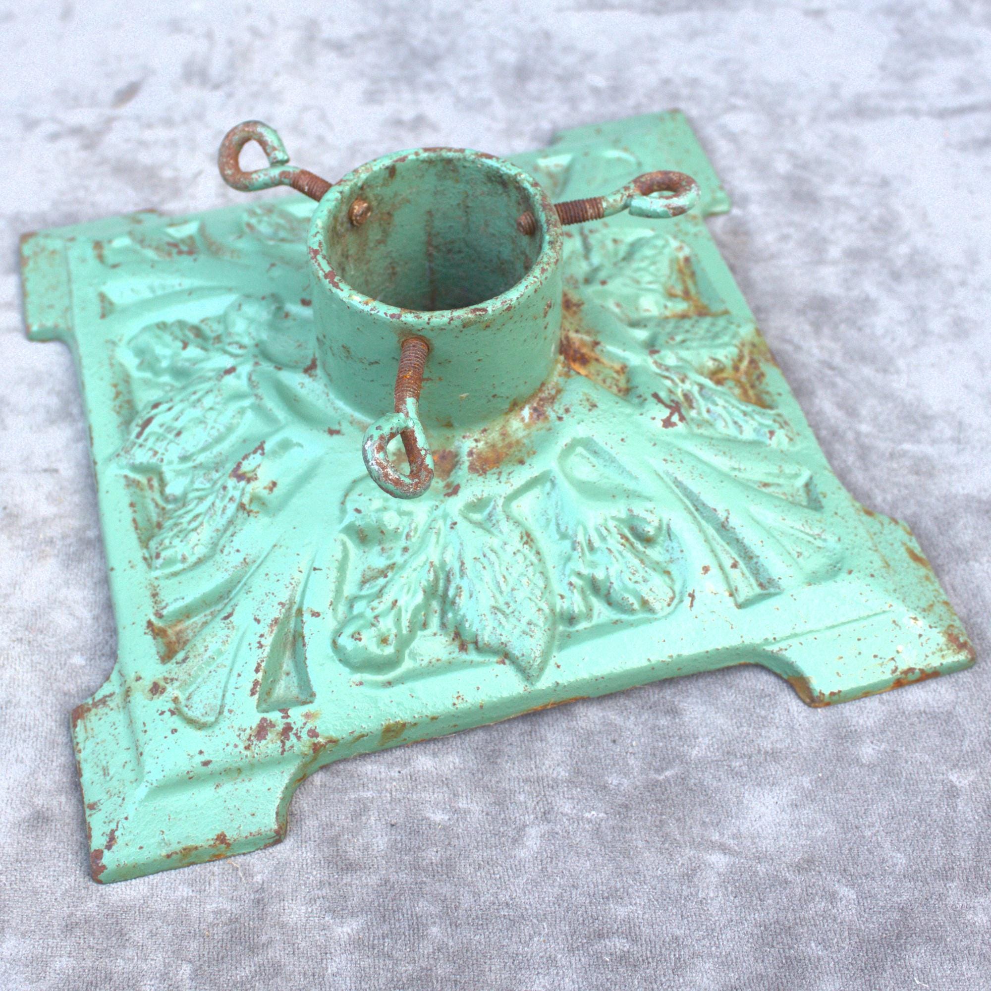 Antique German Christmas Tree Stand Base Foot Cast Iron Collectors Item ...
