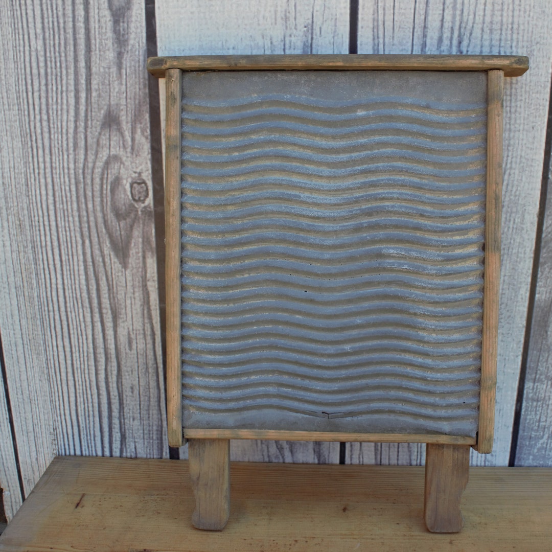 Vintage Washing Board Washboard for Cloting Zinc/ Metal Wood - Etsy