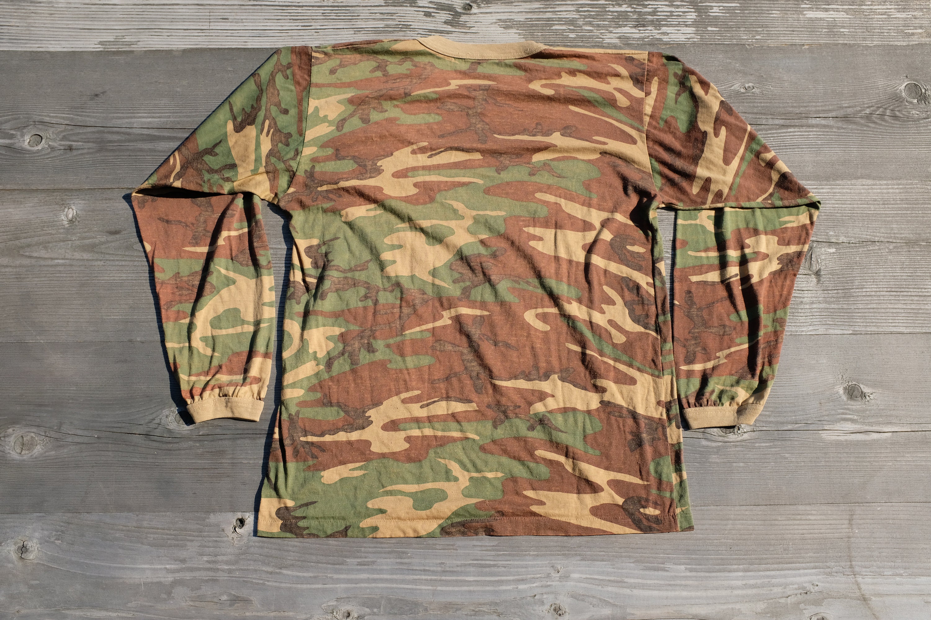70s 80s 90s VINTAGE Camo Camouflage Military Hunting Long Sleeve Tshirt ...