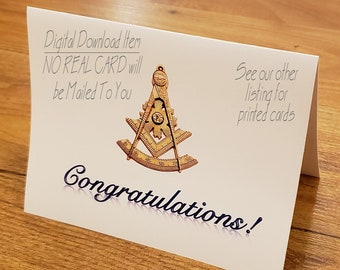 Masons Congratulations Worshipful Master Greeting Card Freemasonry ...