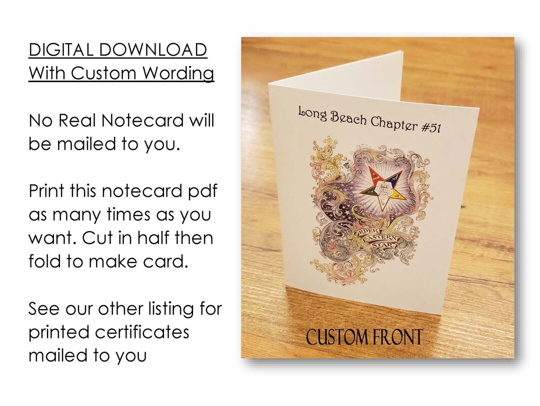 OES Digital Download Custom Vintage Swirl Print Your Own Eastern Star ...