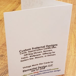 OES 10 Vintage Morris Signet Blank Note Cards 10 Pack Eastern Star ...