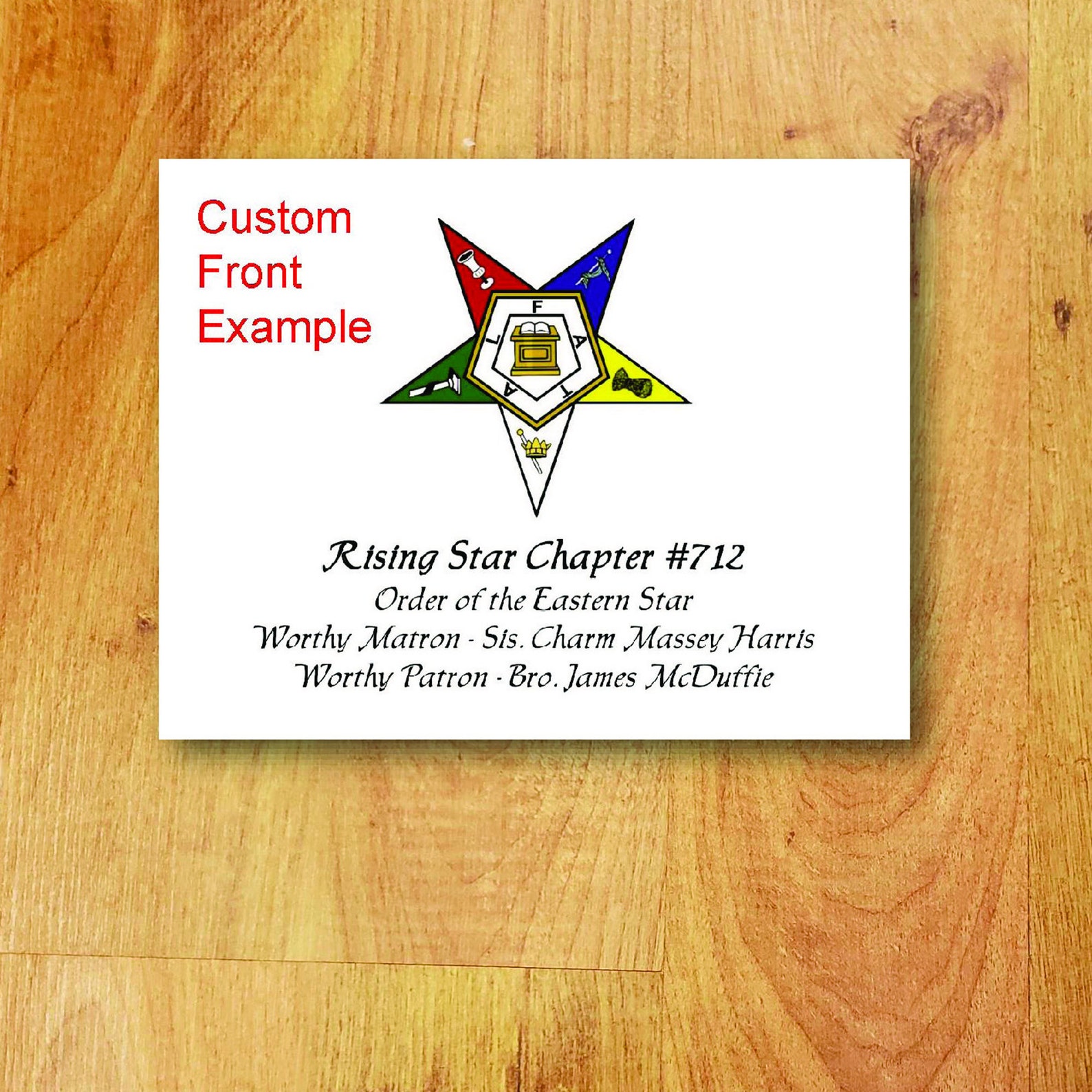 OES 10 Custom Note Cards 10 Pack Eastern Star Notecards - Etsy