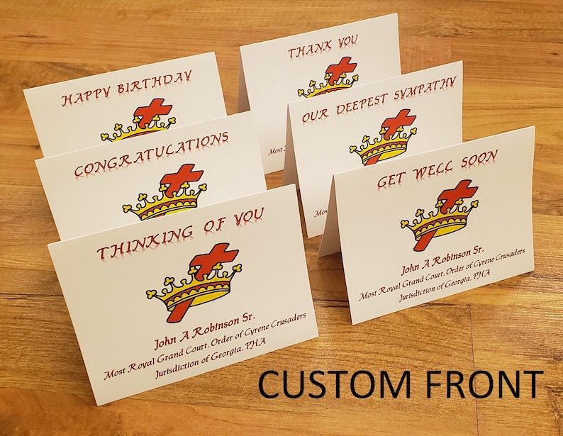 OCC 12 Assortment Custom Note Cards 12 Pack Order of Cyrene Crusaders ...