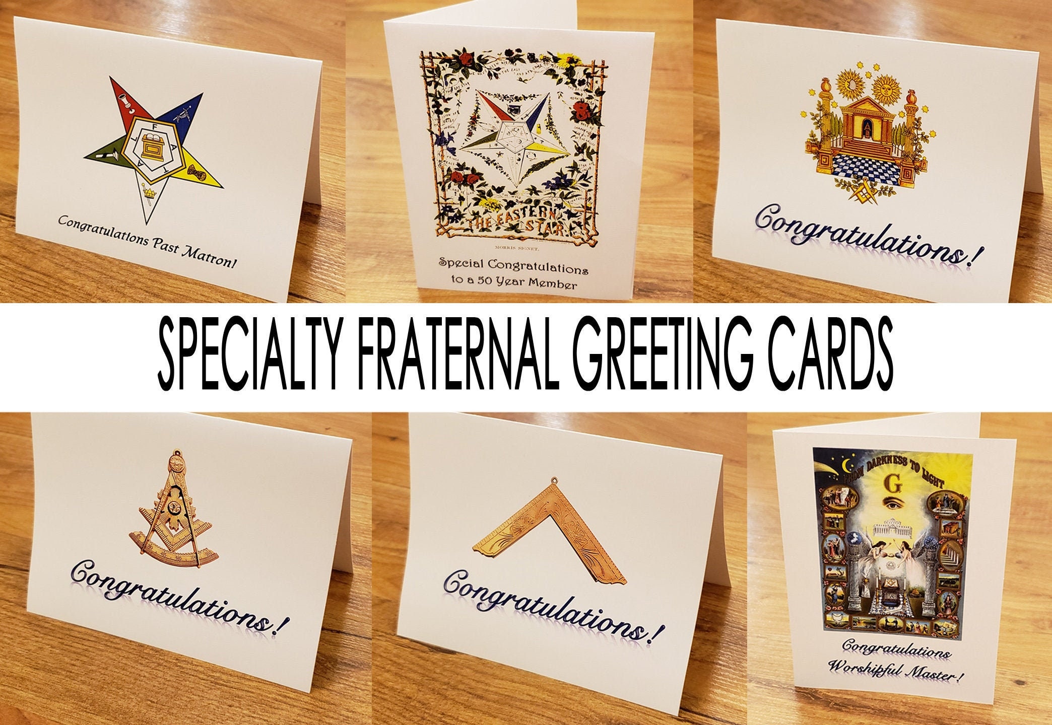 Fraternal Greeting Cards OES Eastern Star Masons Masonic Freemasonry ...