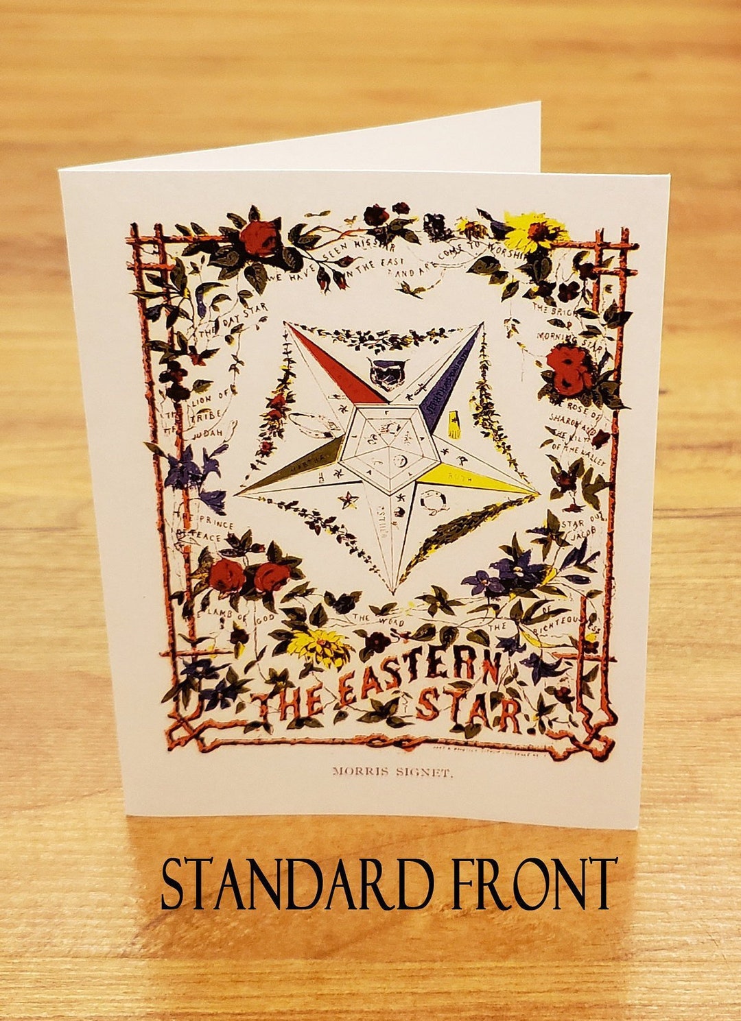 OES 10 Vintage Morris Signet Blank Note Cards 10 Pack Eastern Star ...