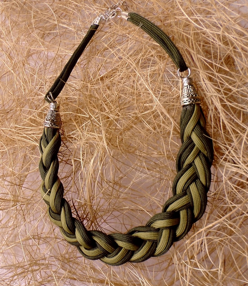 Braided Necklace, Cord Necklace, Paracord Necklace, Braided Statement ...