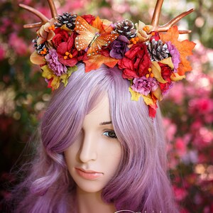 Autumn, Dancing, Deer, Flower Crown, Halloween, Costume, Festival ...