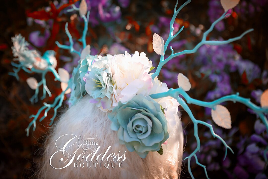 Winter Forest Flower Crown, Festival Headpiece, Crown, Art Nouveau ...