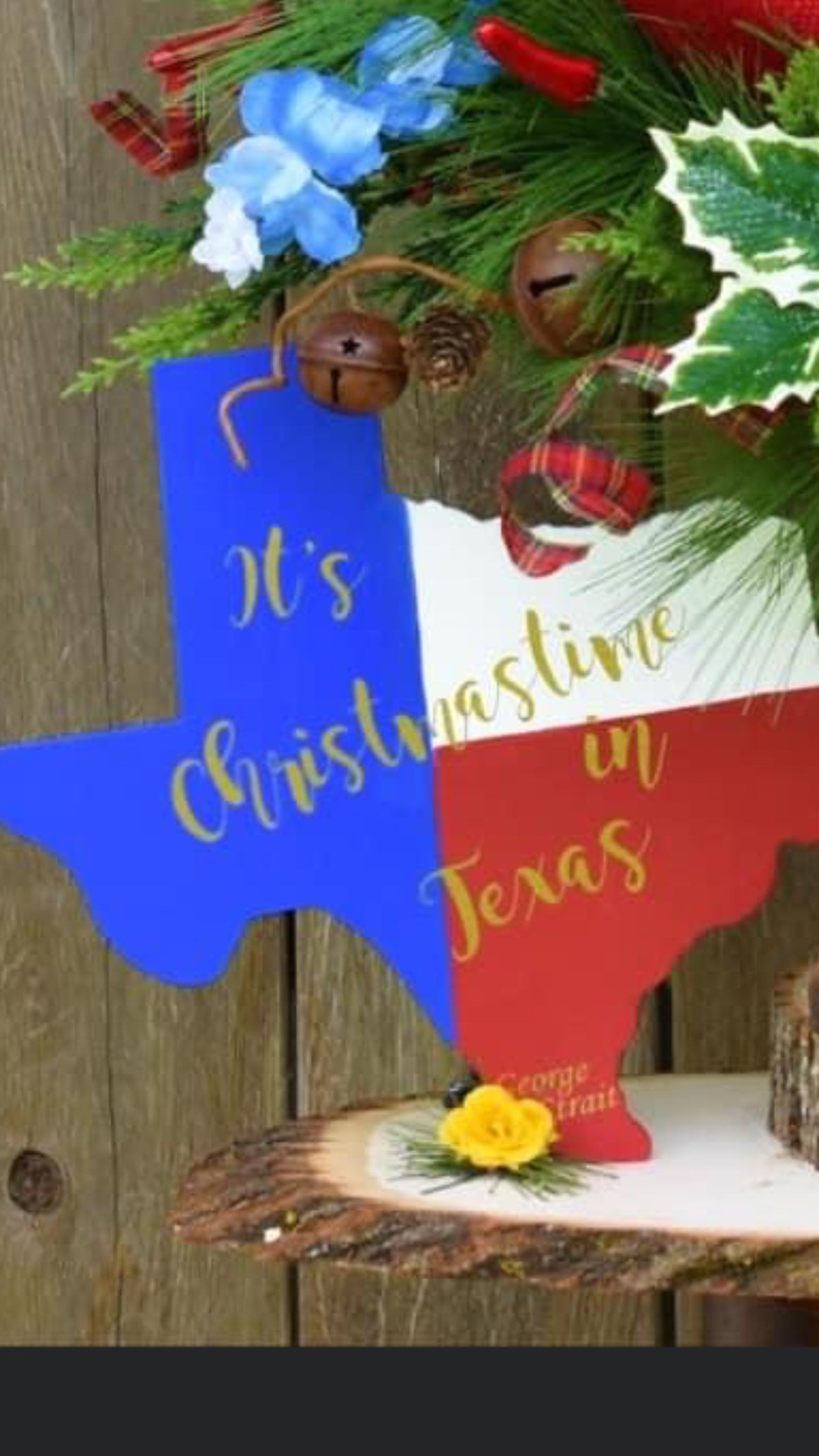 Texas Santa Centerpiece, Christmas Santa Tabletop Decor, Texas Santa ...