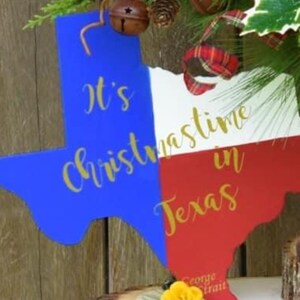 Texas Santa Centerpiece, Christmas Santa Tabletop Decor, Texas Santa ...