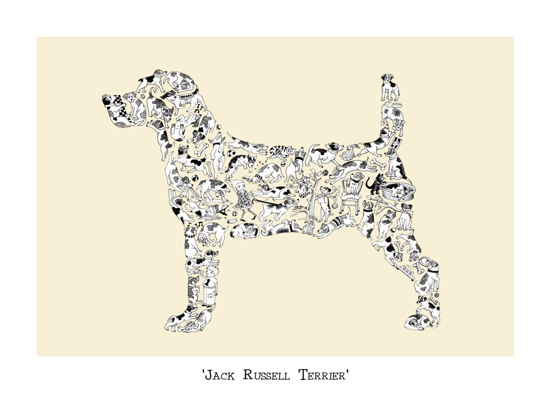 Jack Russell Terrier Print, Jack Russell Terrier Gifts, Dog Walker Gift ...