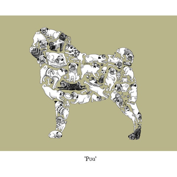 Pug Print - Etsy
