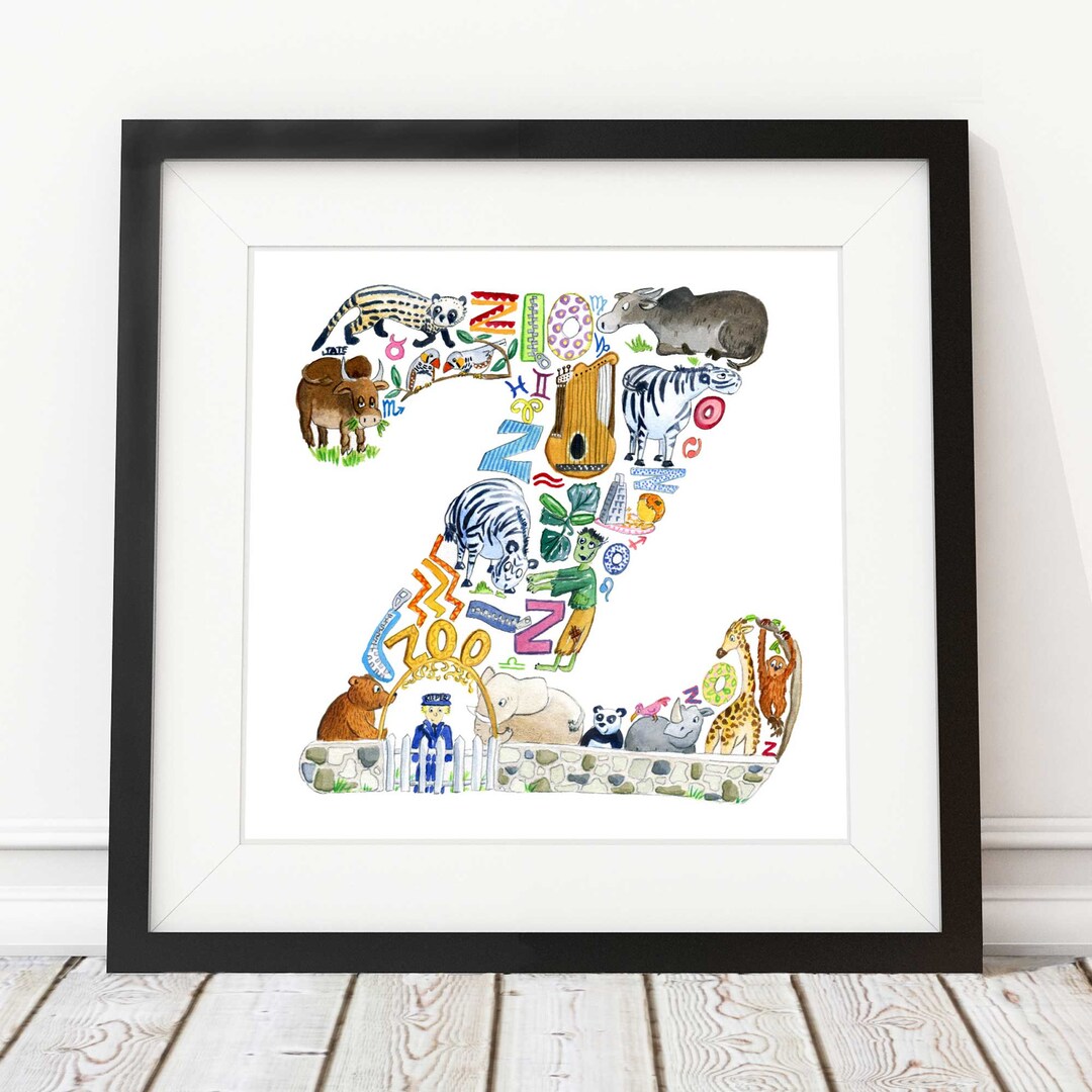 Letter Z Print, Nursery Decor, Nursery Art, Abc Print, New Baby Gift ...
