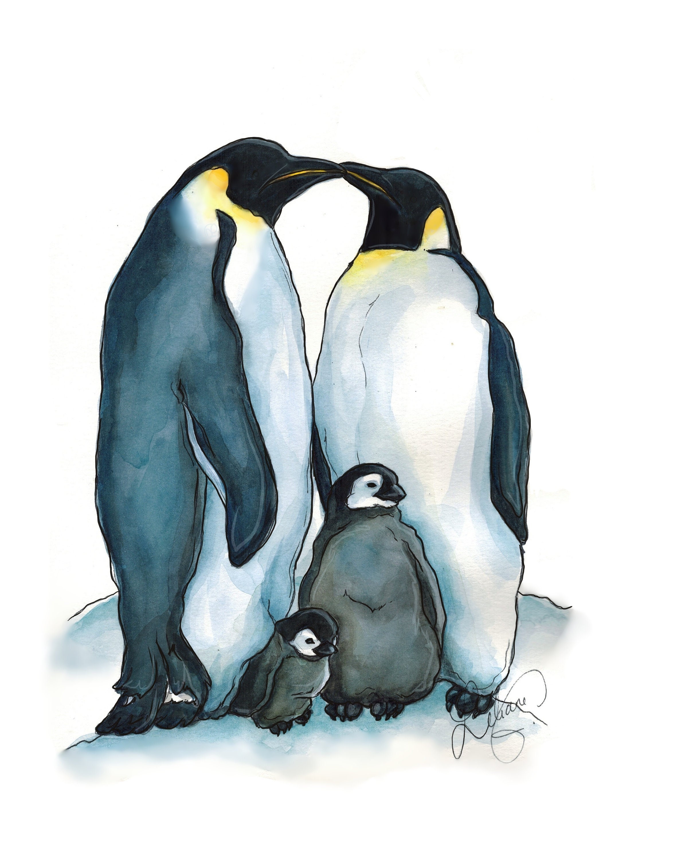 Penguins (print) - Etsy
