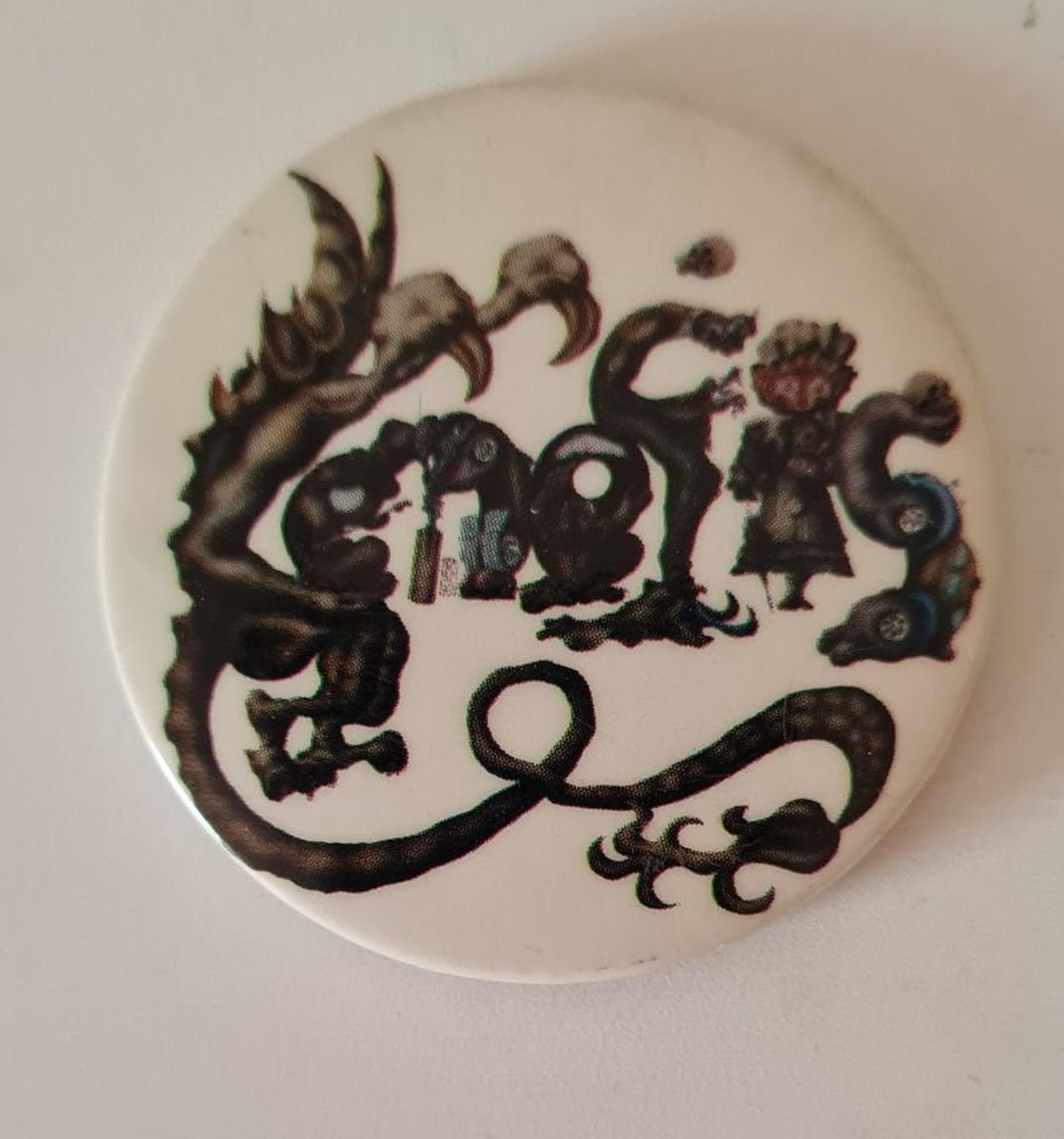 GENESIS Vintage 1970s Button Style Metal Pin Badge Made in - Etsy