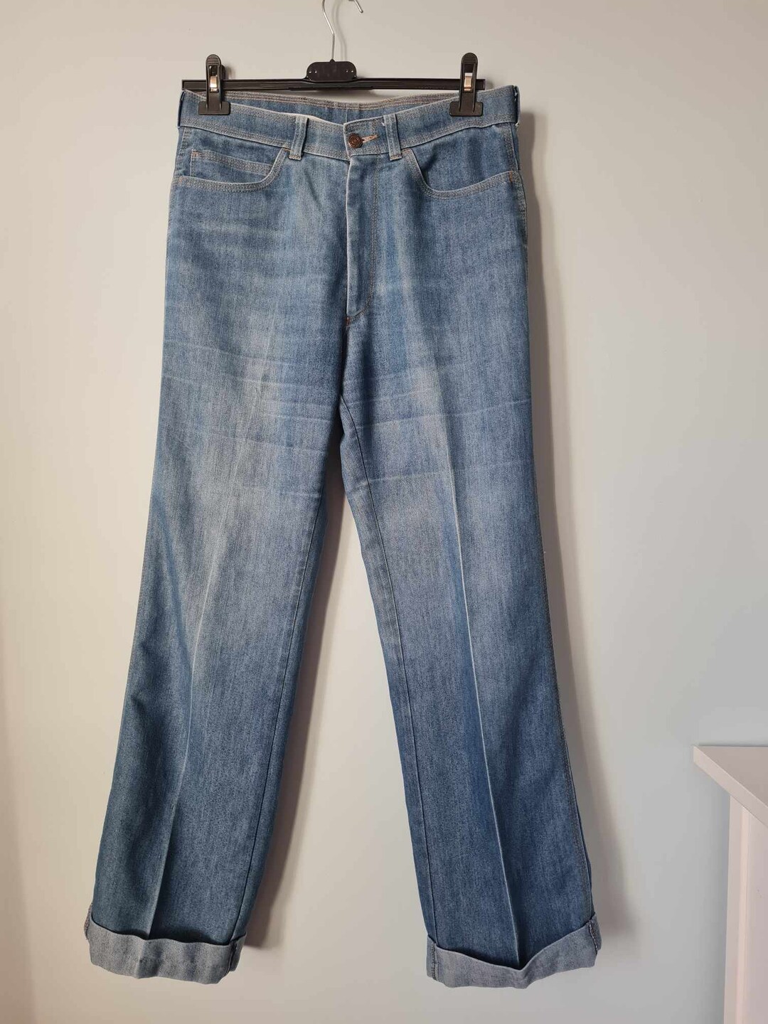 Rare Vintage 1970s Levi's Men's Action Slacks W 31 L 30 UK 12 Sky Blue ...